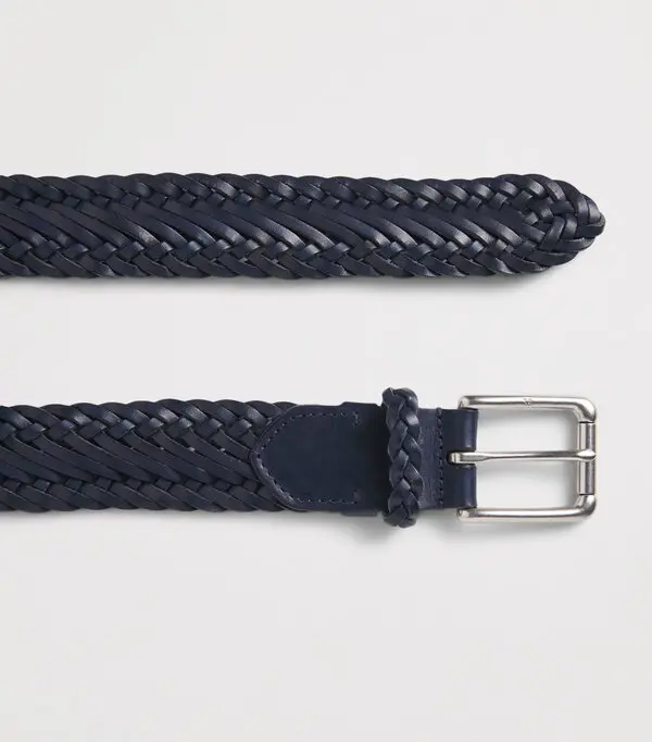Ralph Lauren Purple Label Braided Leather Belt