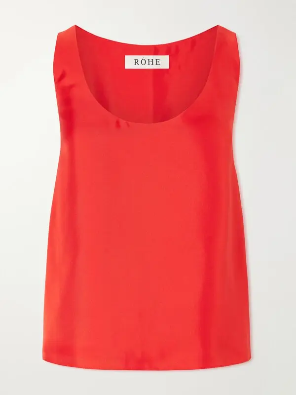 RÓHE Silk-satin Tank - Red