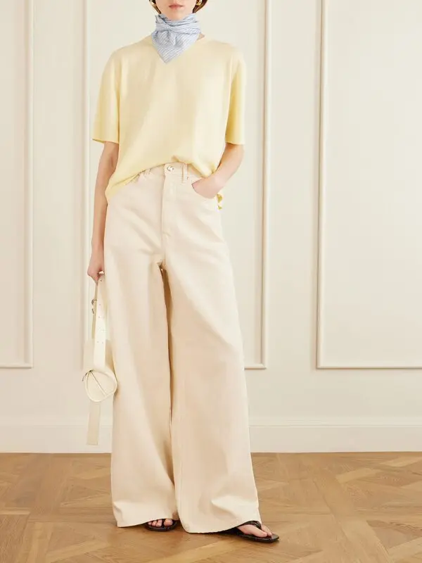Ossou High-rise Wide-leg Denim Trousers