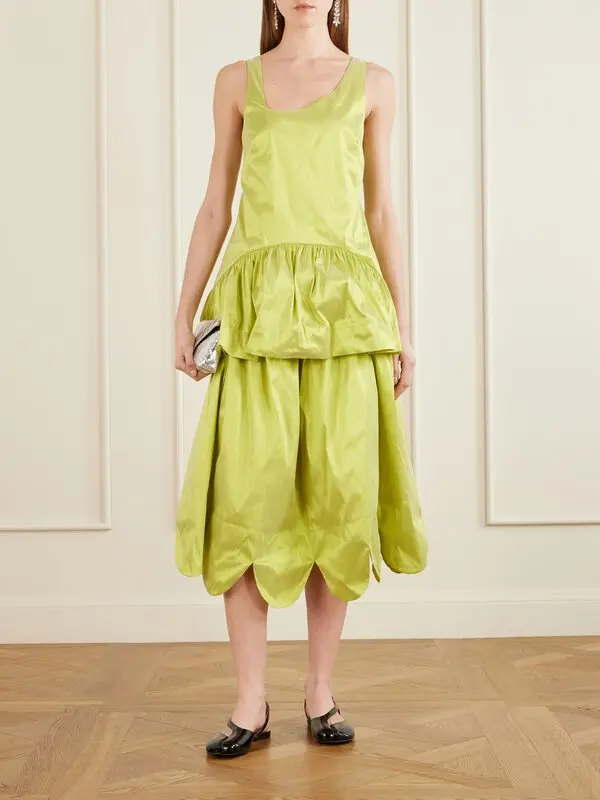 Simone Rocha Petal Hem Basque Midi Skirt