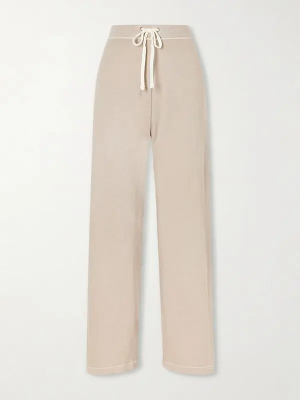 JAMES PERSE Cotton-terry Track Pants - Neutrals