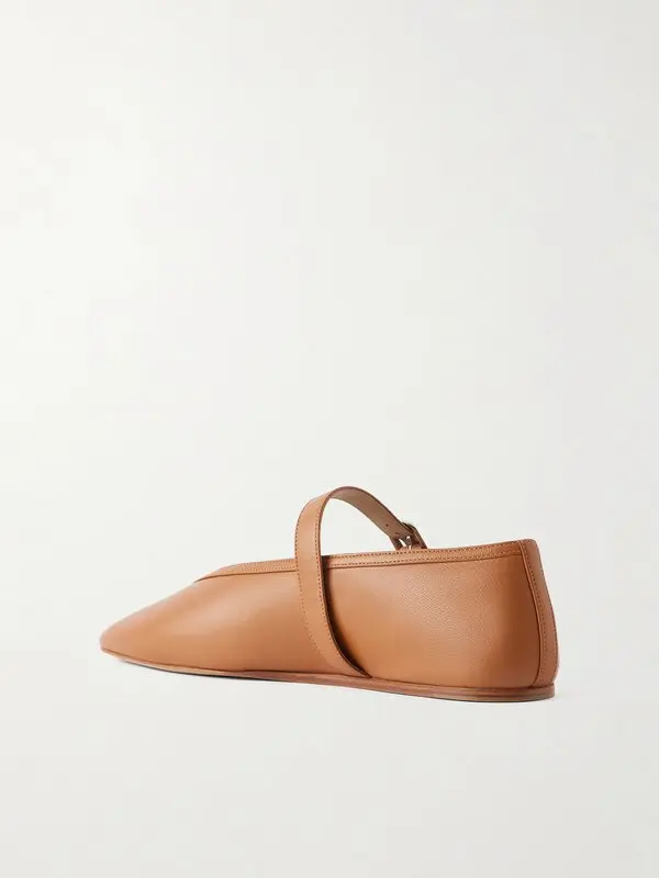 Le Monde Beryl Stella Leather Mary Jane Ballet Flats - Brown