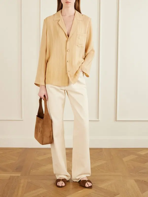 Saint Laurent Le 5 À 7 Supple Suede Bag - Orange