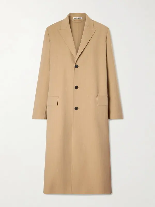Auralee Wool-blend Gabardine Coat - Neutrals