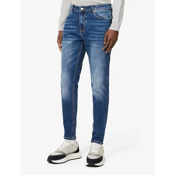 ARNE Five-pocket Tapered-leg Stretch-denim Jeans