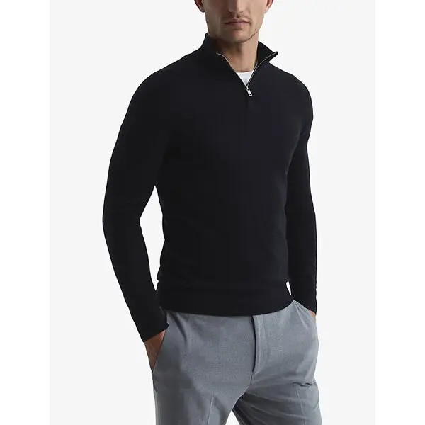 REISS Hall Funnel-neck Merino-wool Jumper