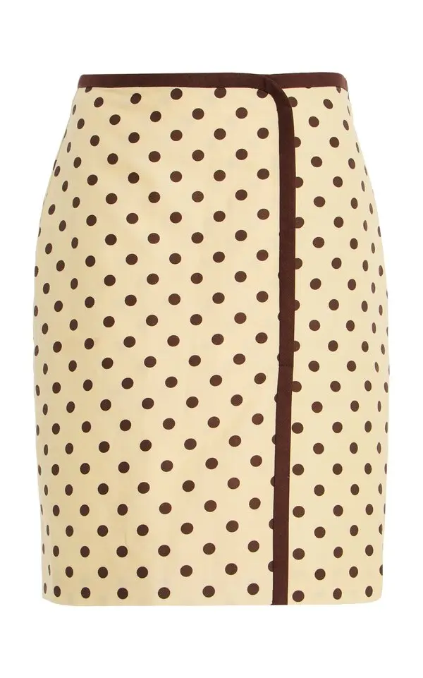 Posse Bowie Polka-dot Midi Skirt - Yellow