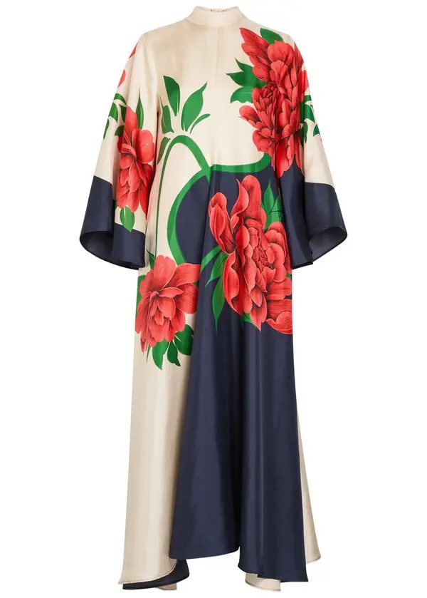 La DoubleJ Magnifico Printed Silk Maxi Dress - Multicoloured