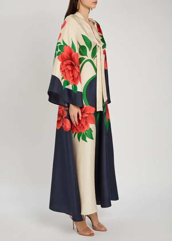 La DoubleJ Magnifico Printed Silk Maxi Dress