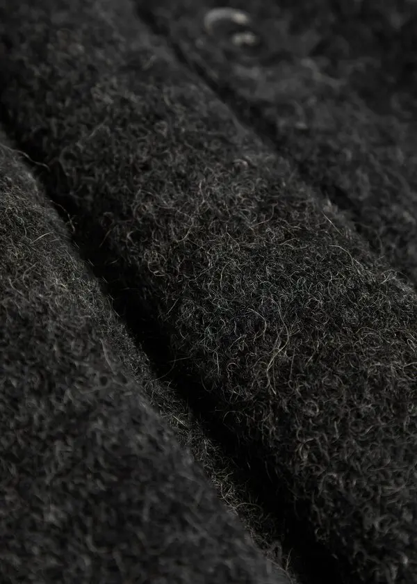 Our Legacy Brushed Wool-blend Polo Shirt - Charcoal
