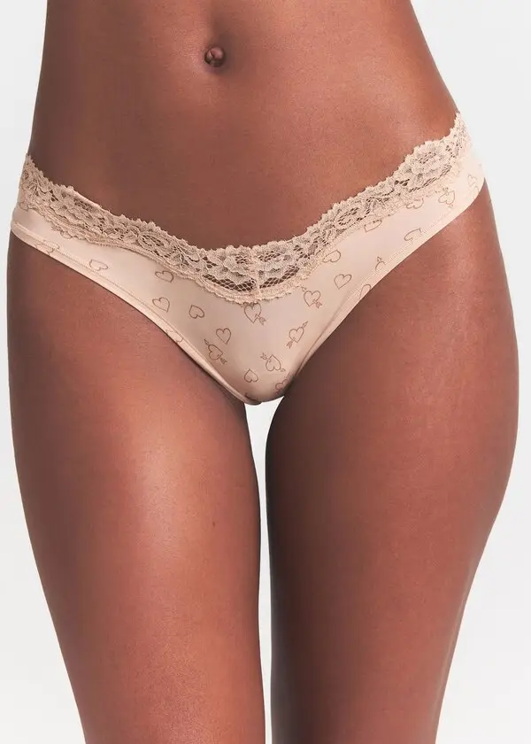 SKIMS Printed Stretch-jersey Thong