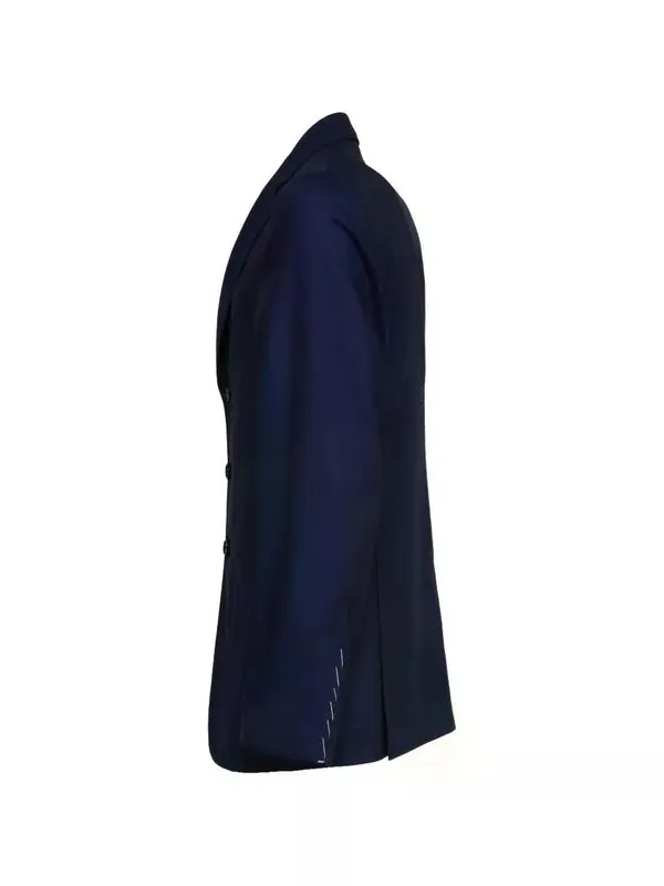 Caruso Classic Lapel Single-breasted Blazer - Blue