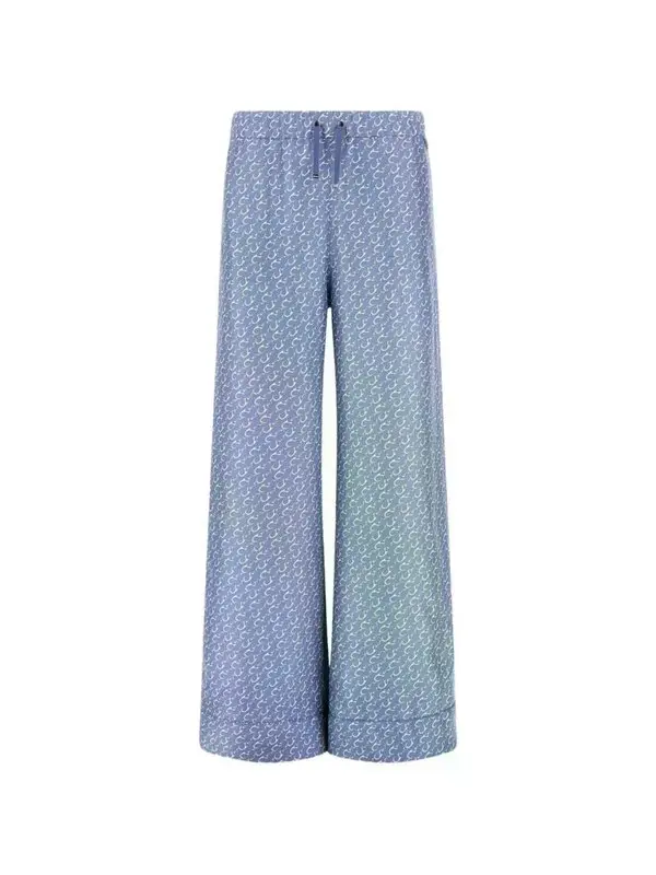 Herno Drawstring Patterned Wide Leg Trousers