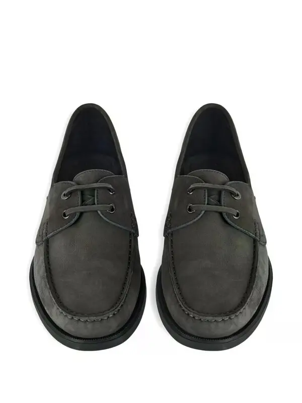 Brioni City Lace-up Boat Shoes