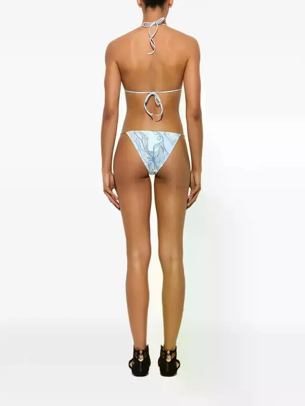 Emilio Pucci Orchidee Print Triangle Bikini Top