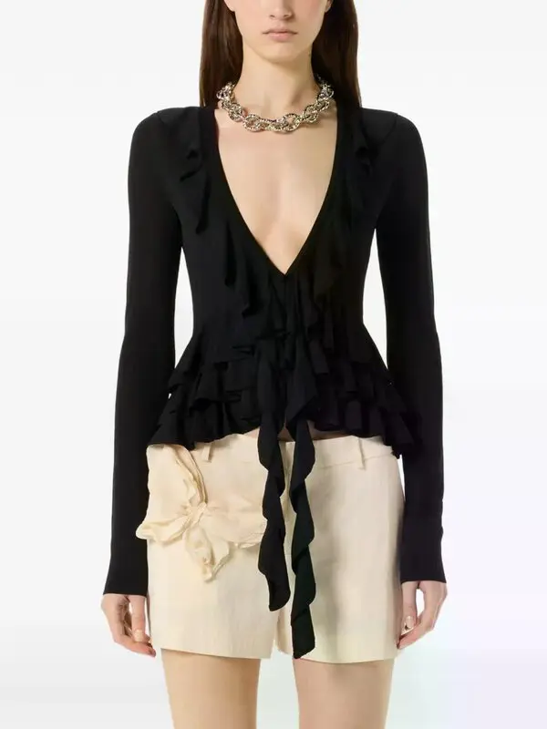 Blumarine Ruffled Cardigan