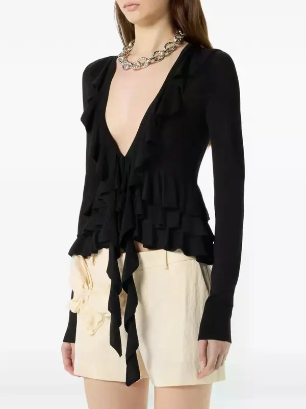 Blumarine Ruffled Cardigan