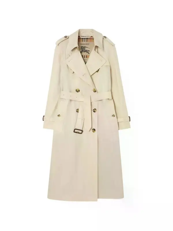 Burberry Long Tropical Gabardine Waterloo Trench Coat