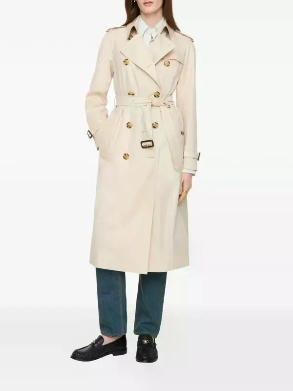 Burberry Long Tropical Gabardine Waterloo Trench Coat