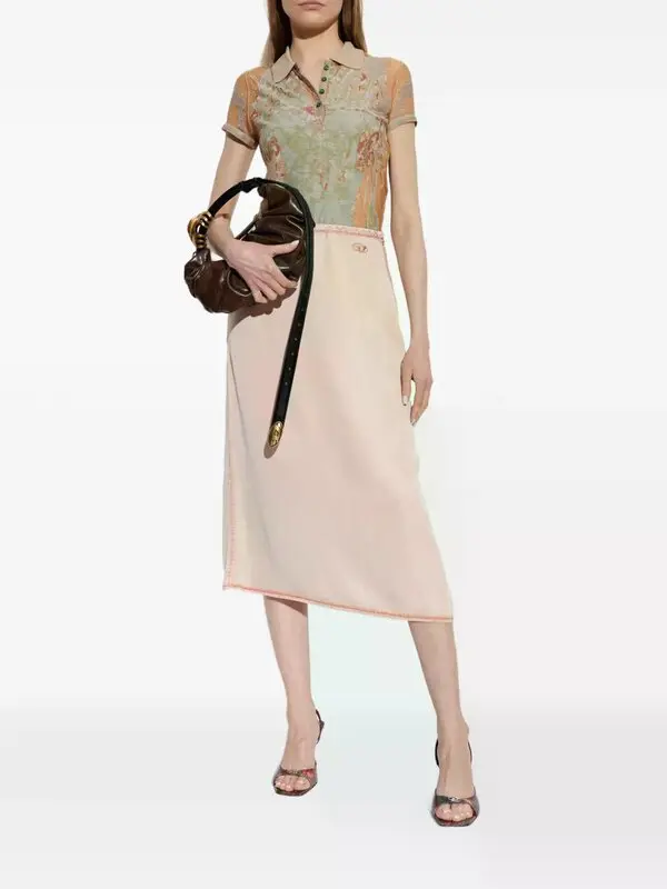 DIESEL® O-rietta Midi Skirt With Side Slit