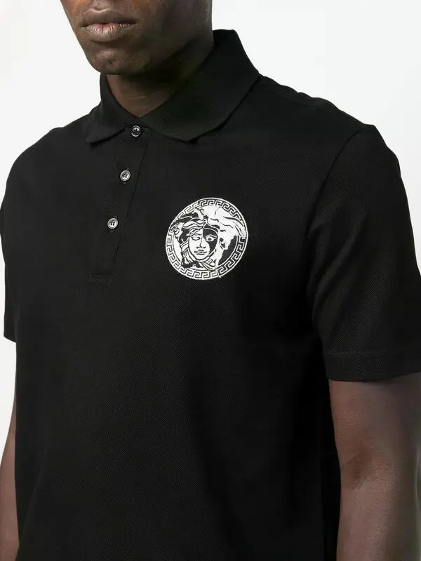 Versace Medusa-embroidered Polo Shirt