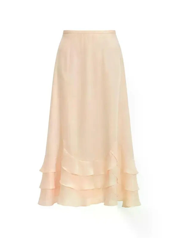 Simone Rocha Ruffled Midi Skirt - Pink