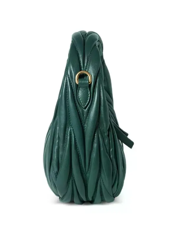 Miu Miu Wander Matelassé Nappa Leather Mini-bag - Green