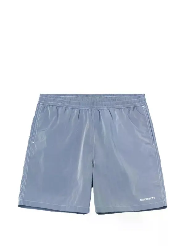 Carhartt Work In Progress Logo-embroidery Swim Shorts - Blue