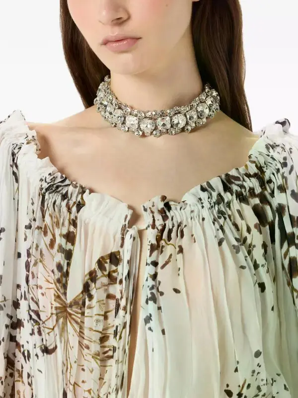 Blumarine Rhinestone Embellished Choker