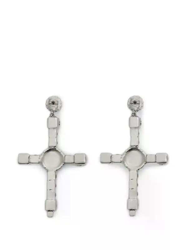 Blumarine Tone Cross Earrings