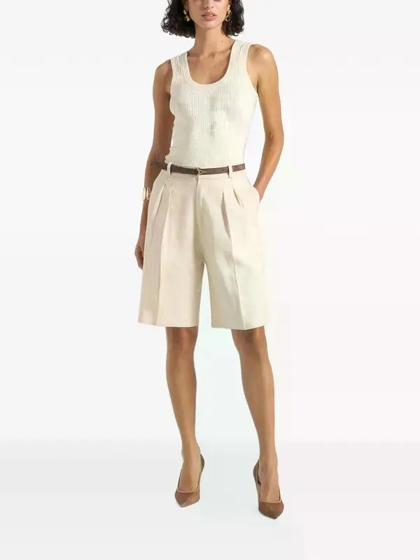 Manière De Voir Double Pleat Tailored Shorts