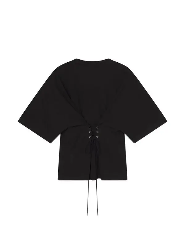 AGOLDE Ellery Lace-up T-shirt - Black