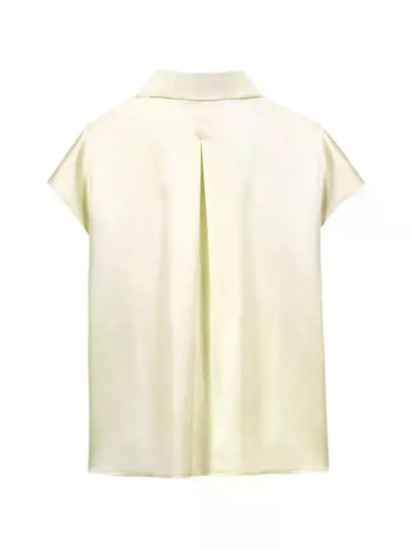 LUISA CERANO Short Sleeve Buttoned Blouse