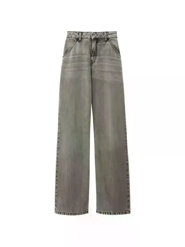 Ba&sh Faded Wash Five Pocket Jeans - Grey