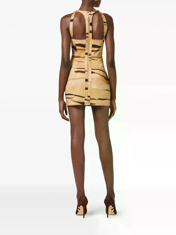 Elisabetta Franchi Tiger Print Mini Dress