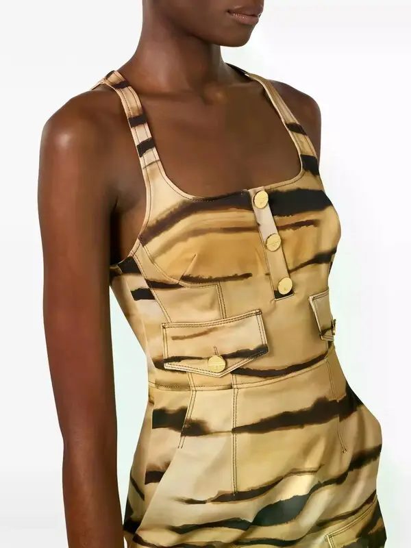 Elisabetta Franchi Tiger Print Mini Dress