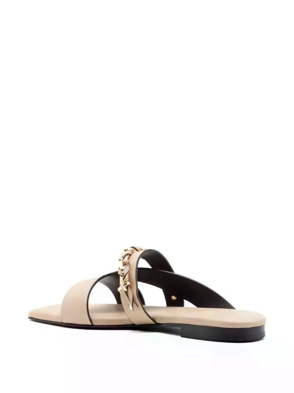 DONNARÌ Criss-cross Chain Leather Sandals