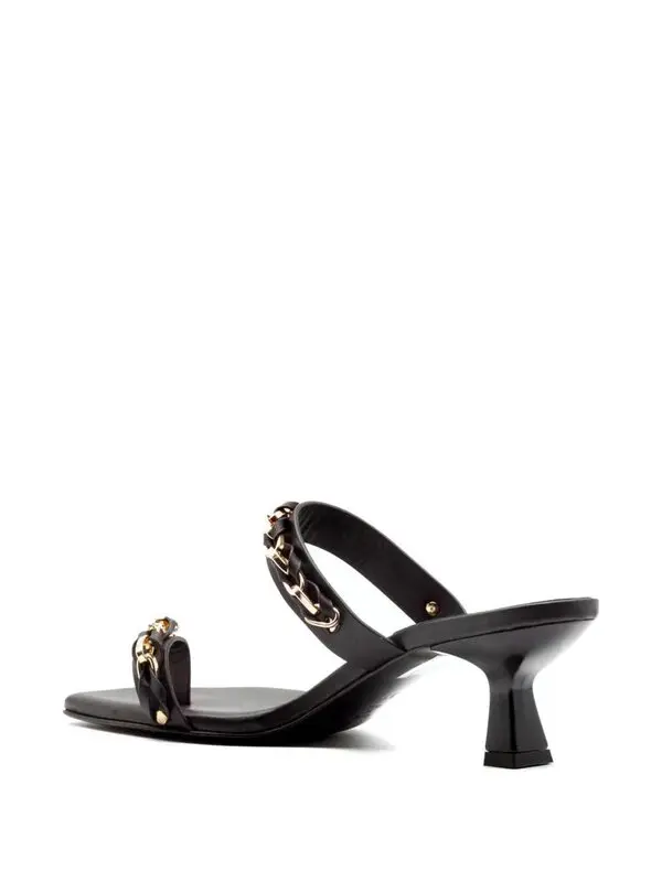 DONNARÌ Chain Strap Square Sandals