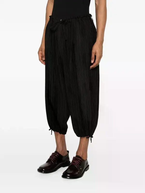Yohji Yamamoto Striped Drawstring Trousers
