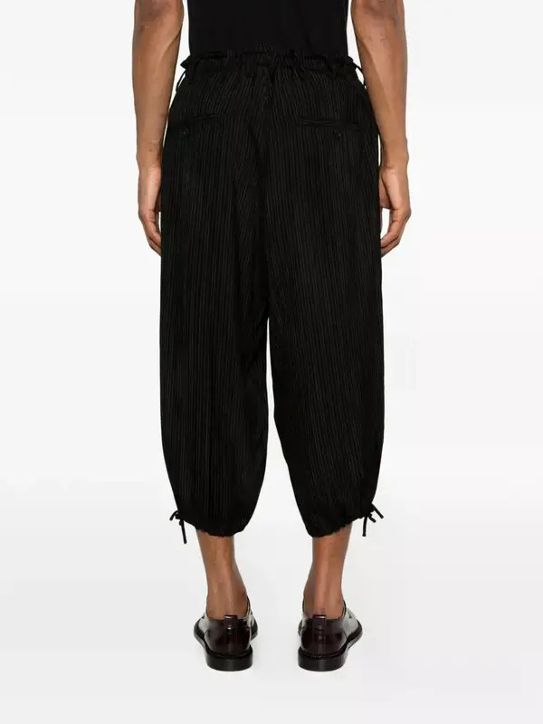 Yohji Yamamoto Striped Drawstring Trousers