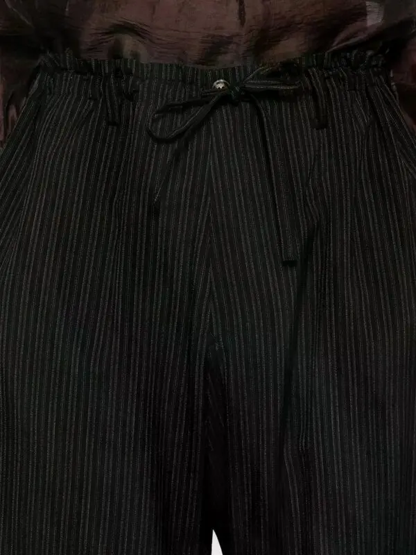 Yohji Yamamoto Striped Drawstring Trousers