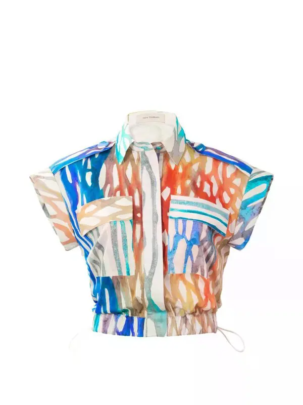 Silvia Tcherassi Graphic Print Blouse - Blue
