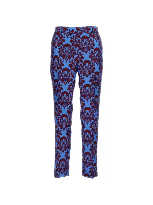 Alberto Biani Silk Floral Print Trousers