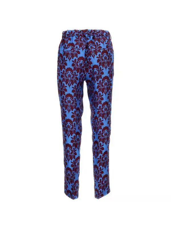 Alberto Biani Silk Floral Print Trousers