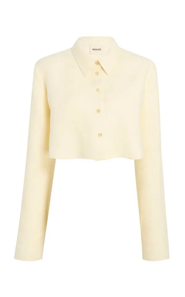 Khaite Fritz Cropped Shirt