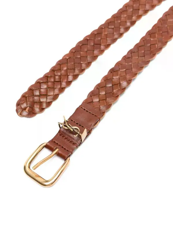 Saint Laurent Braided Leather Belt