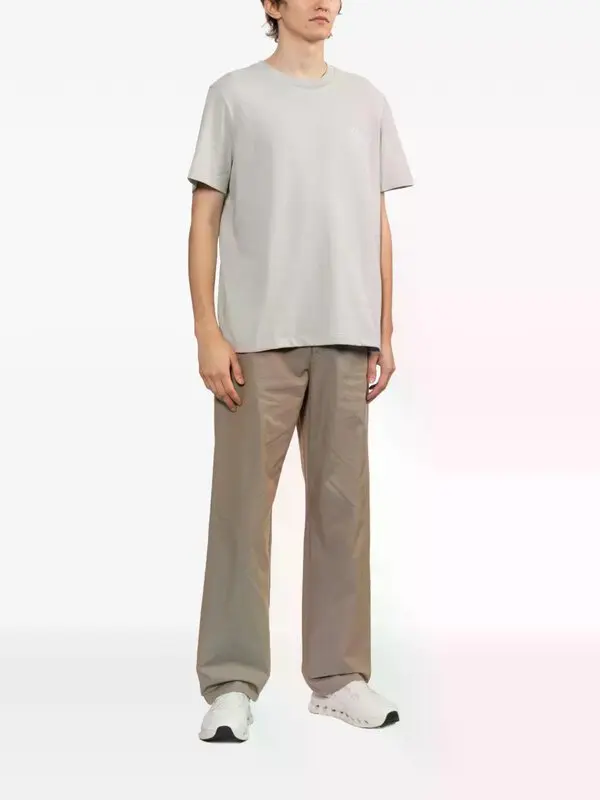 A.p.c. Logo Embroidered T-shirt - Grey