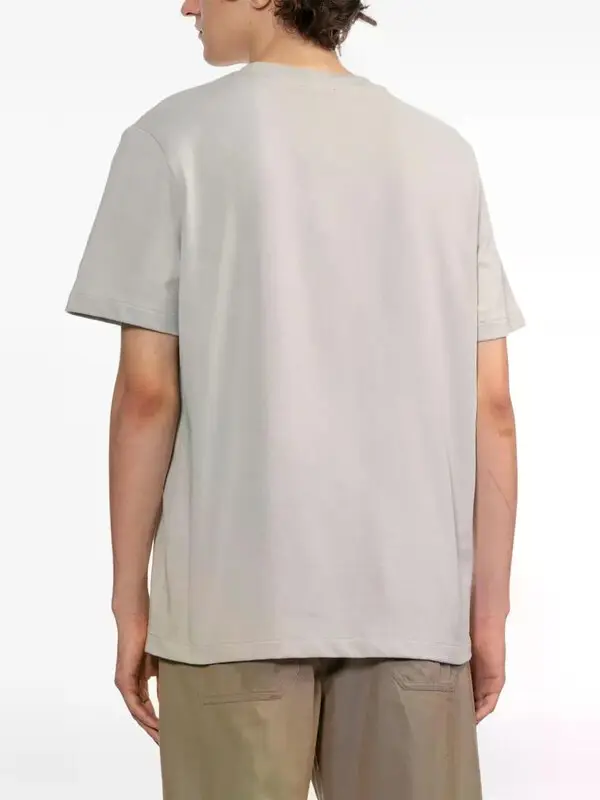A.p.c. Logo Embroidered T-shirt - Grey
