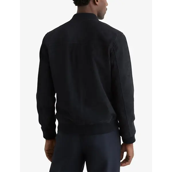 REISS Regular-fit Suede Bomber Jacket