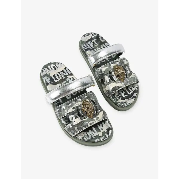 Kurt Geiger Eagle Embellished Woven Sandals